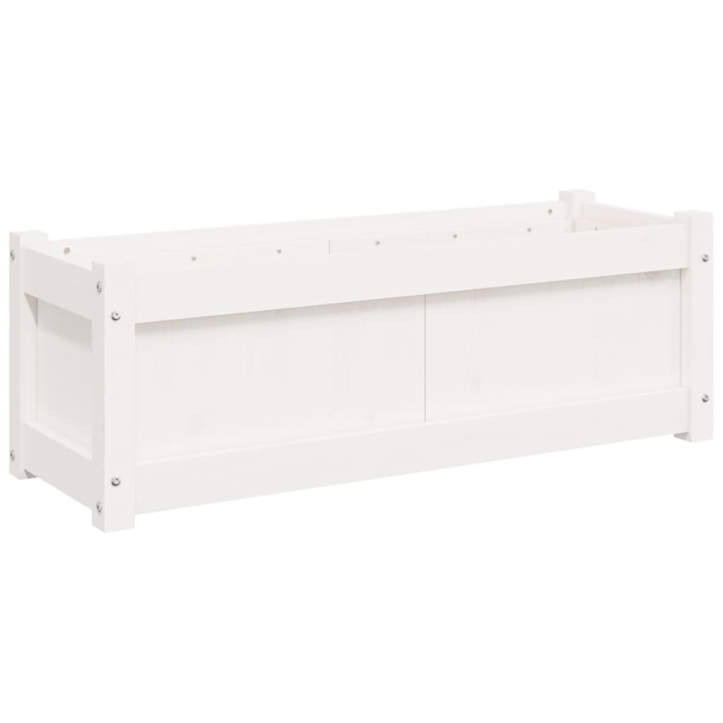 Jardinière en bois de pin blanc massif 90x31x31 cm - COMFORTXL | Leroy ...