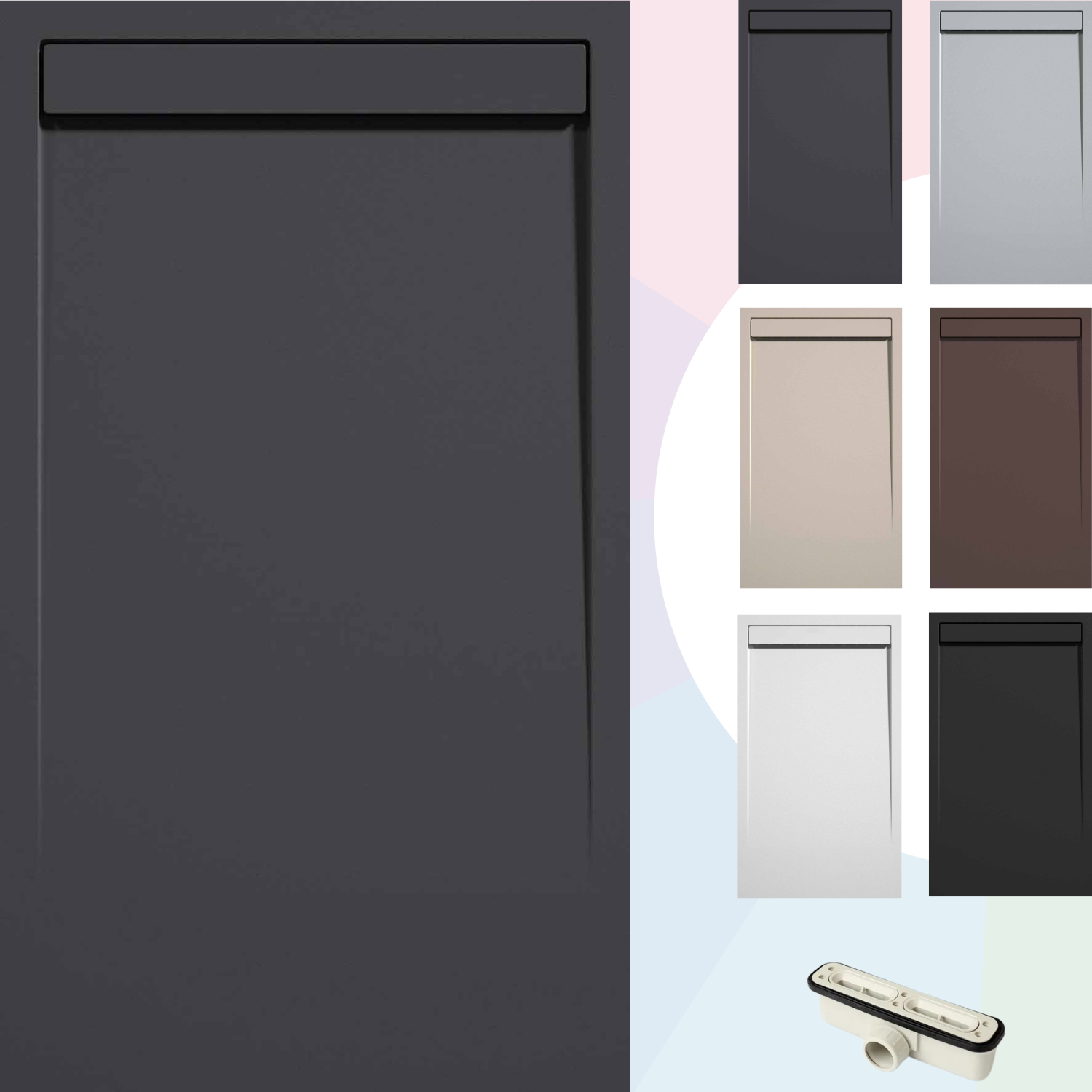 SOULBATH Piatto doccia- Resina -Gel Coat -Texture liscia/pietra ...