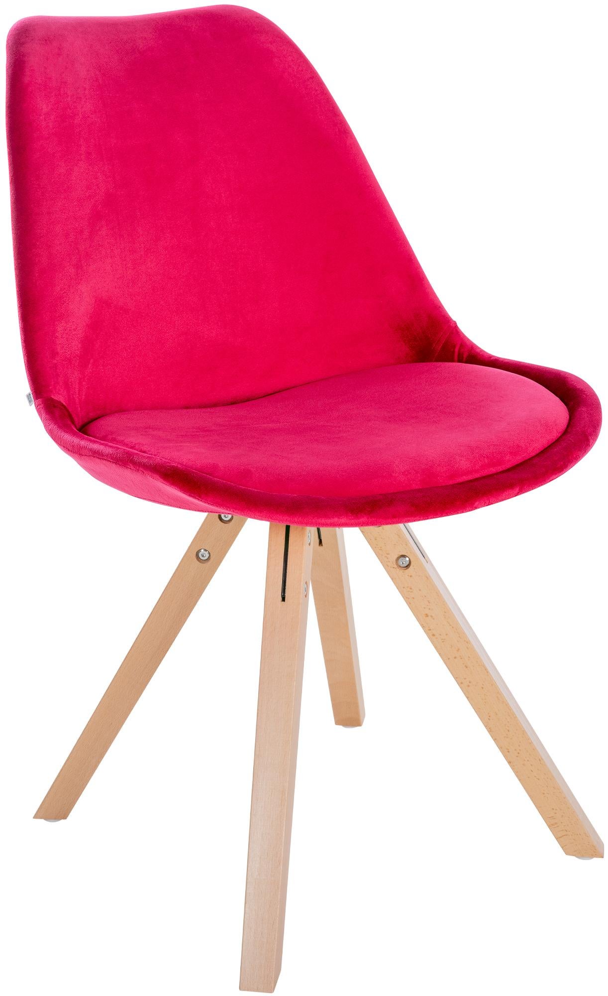Chaise Sofia Velours Carrée rouge | Leroy Merlin