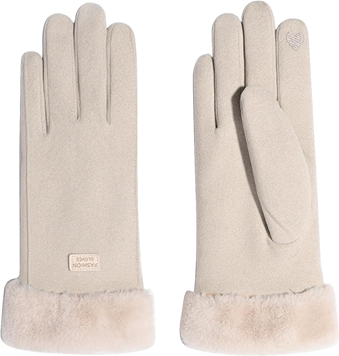 Guantes de invierno cálidos con forro cepillado, resistentes al viento ...