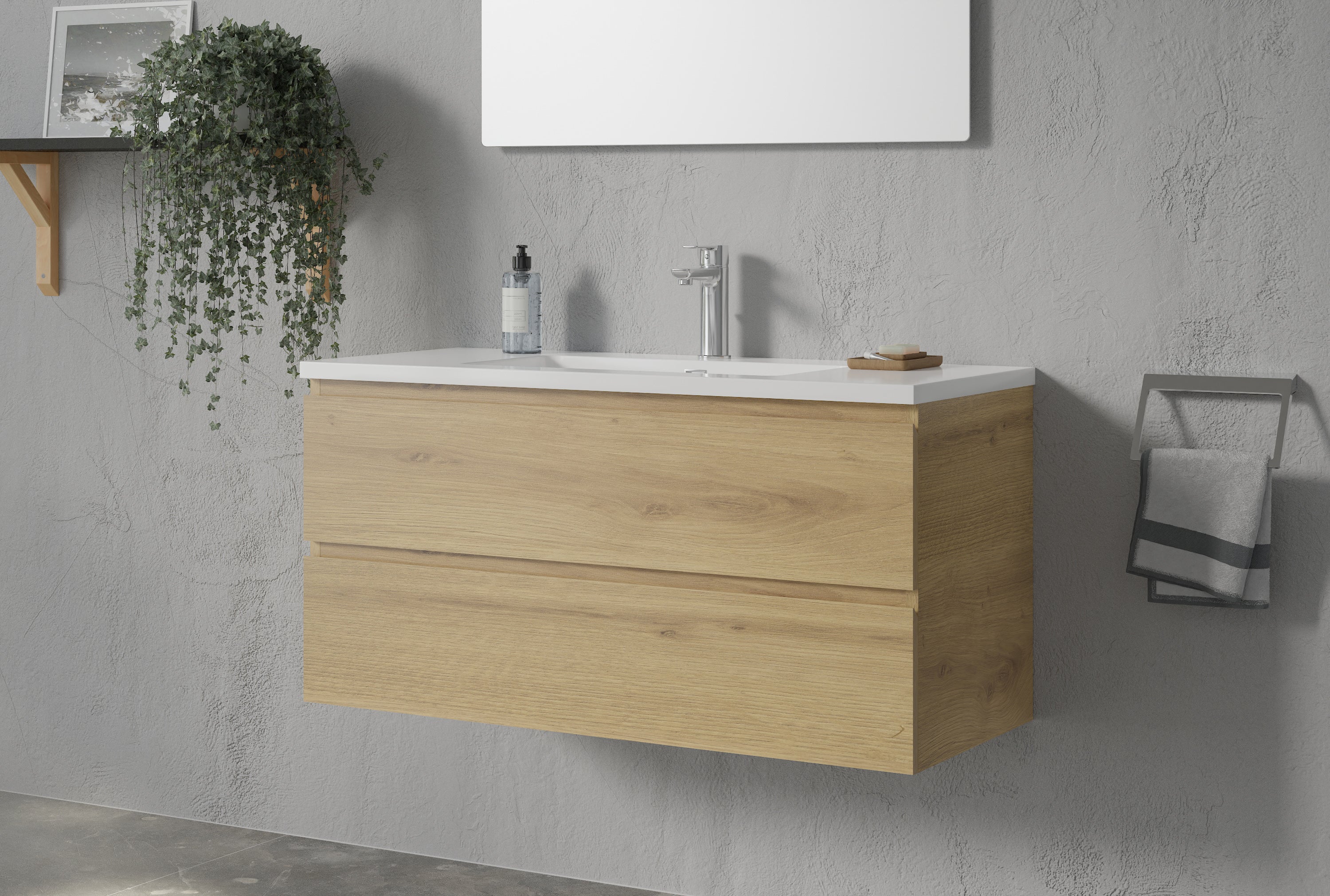 BERNSTEIN - Conjunto de muebles de cuarto de baño Alice 1000 con lavabo ...