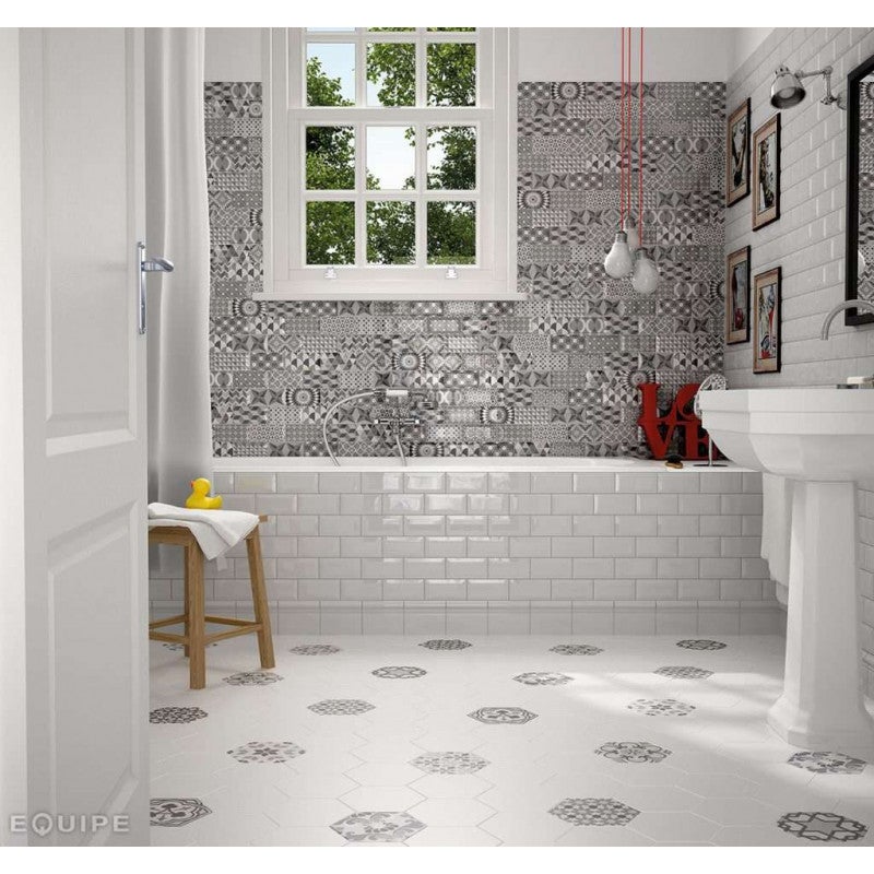 Carrelage mur métro parisien relief uni blanc mate 10x20 cm METRO WHITE ...