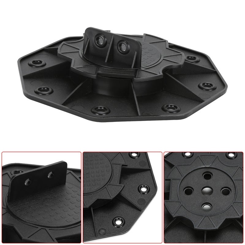 Plot terrasse bois ou composite Noir Plot terrasse pour dalle réglable ...