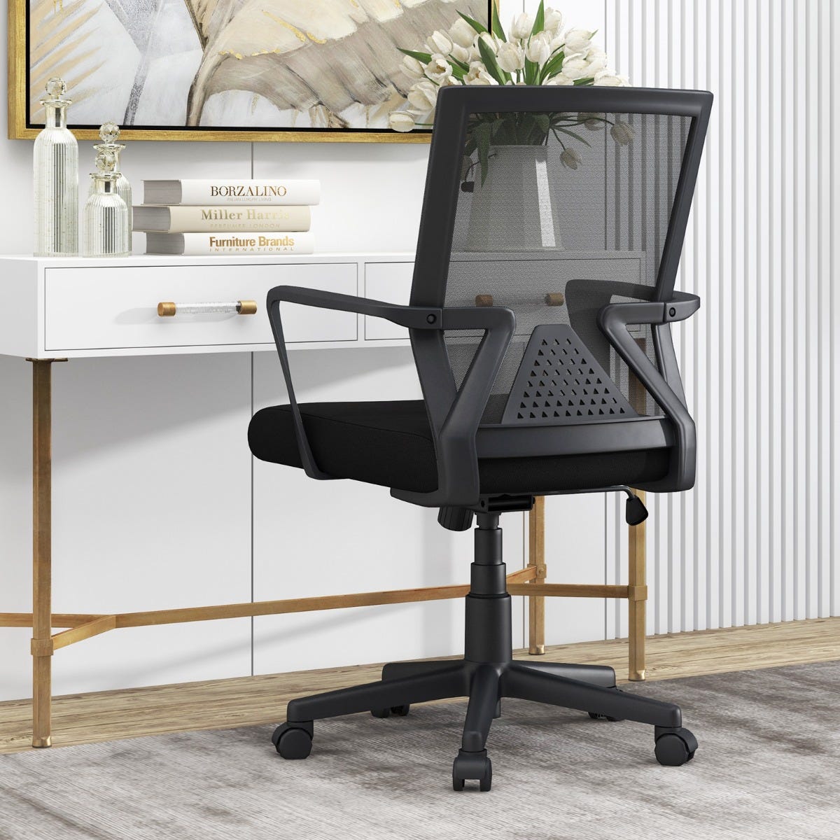 Chaise de Bureau Ergonomique Chaise de Travail avec Dossier à Bascule ... Chaise de Bureau Ergonomique Chaise de Travail avec Dossier à Bascule ...