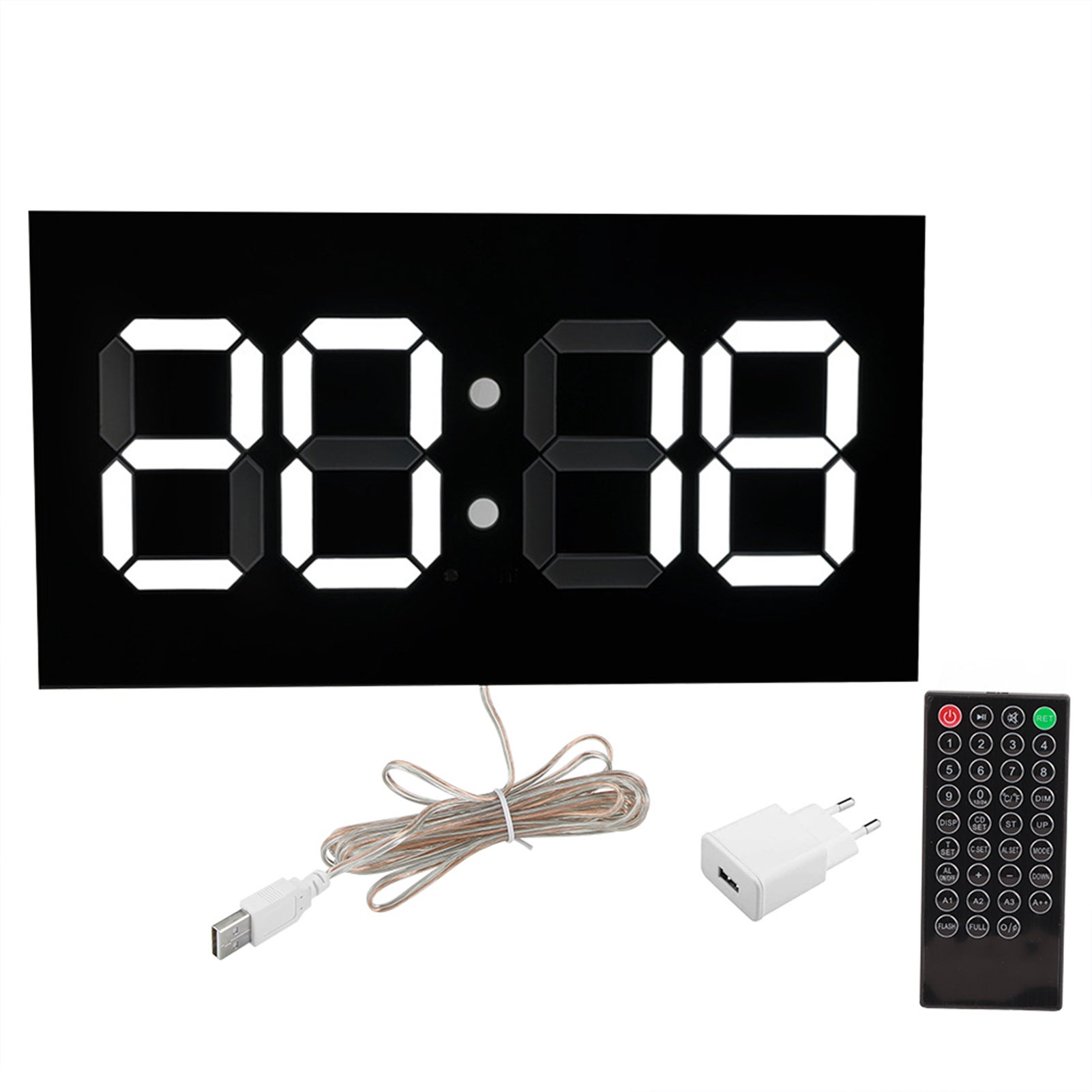 Reloj de pared acrílico 3d con mando a distancia y números blancos ...