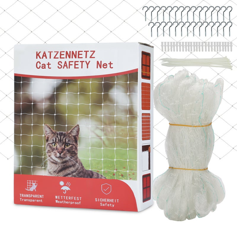 Filet de Protection pour Chat Filet de sécurité en Nylon pour balcons ...