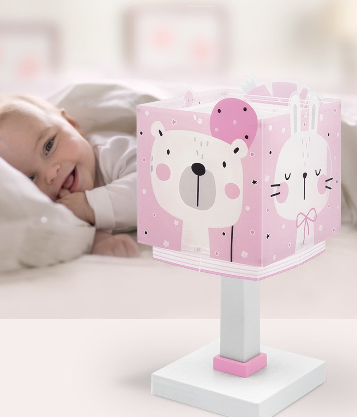 LAMPE DE CHEVET BABY JUNGLE PINK | Leroy Merlin