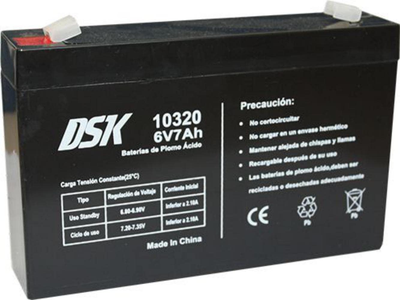Batterie plomb-acide AGM scellée DSK VRLA 6V 7Ah | Leroy Merlin