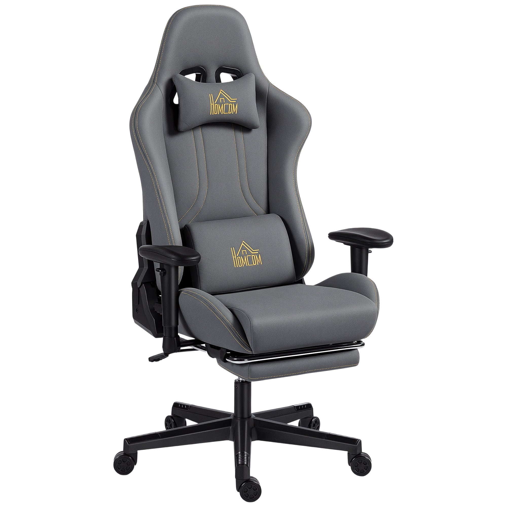 Chaise gaming en simili daim respirant, accoudoirs 3D réglables ...
