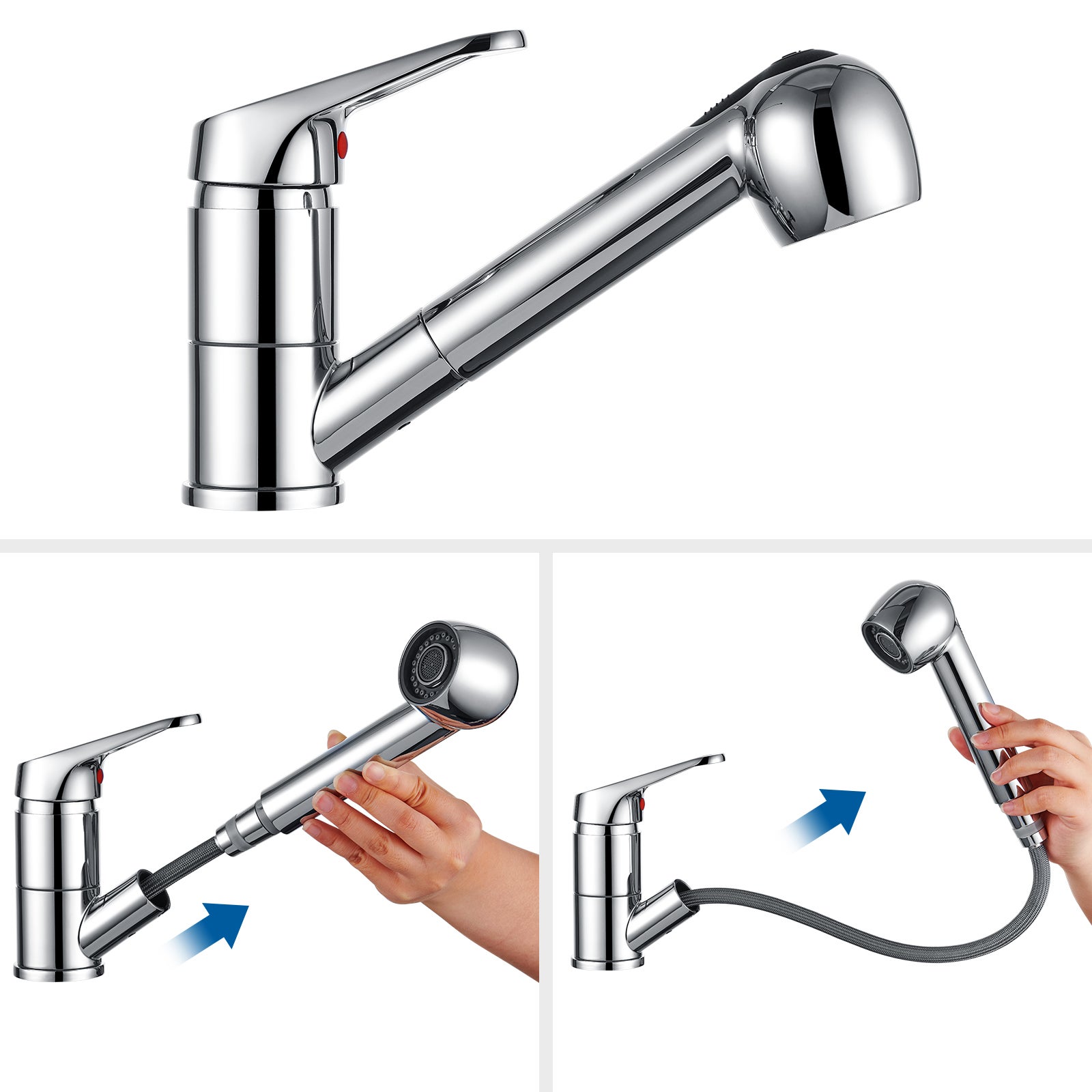 AuraLum Max Robinet Cuisine avec Douchette Extractible 2 Jets Mitigeur ...