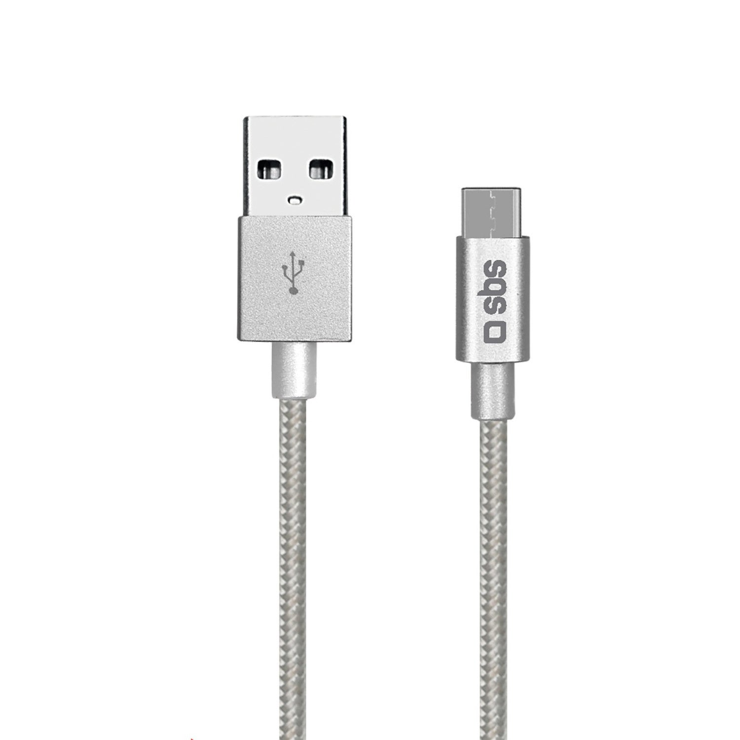 SBS TECABLETC15BS câble USB USB 2.0 1,5 m USB A USB C Argent | Leroy Merlin