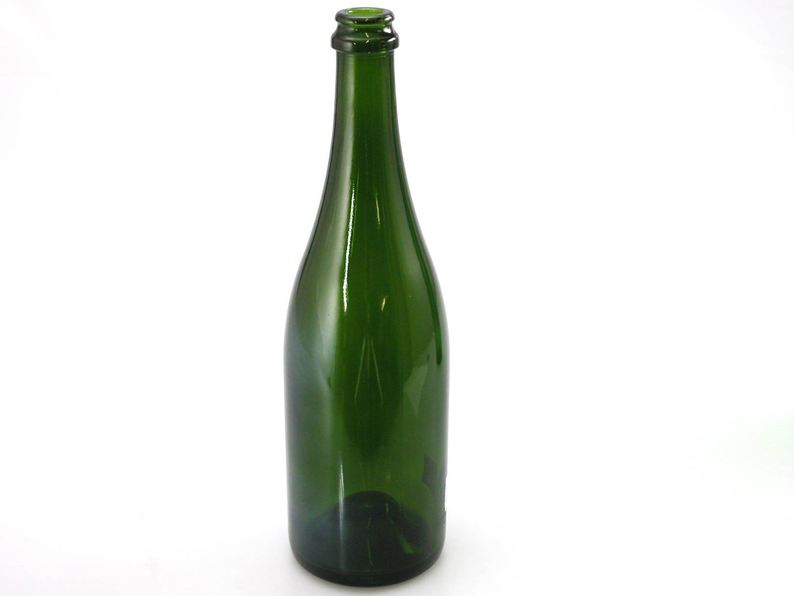 Botella de vidrio verde para vino espumoso con capacidad ml 900 y tapón ...
