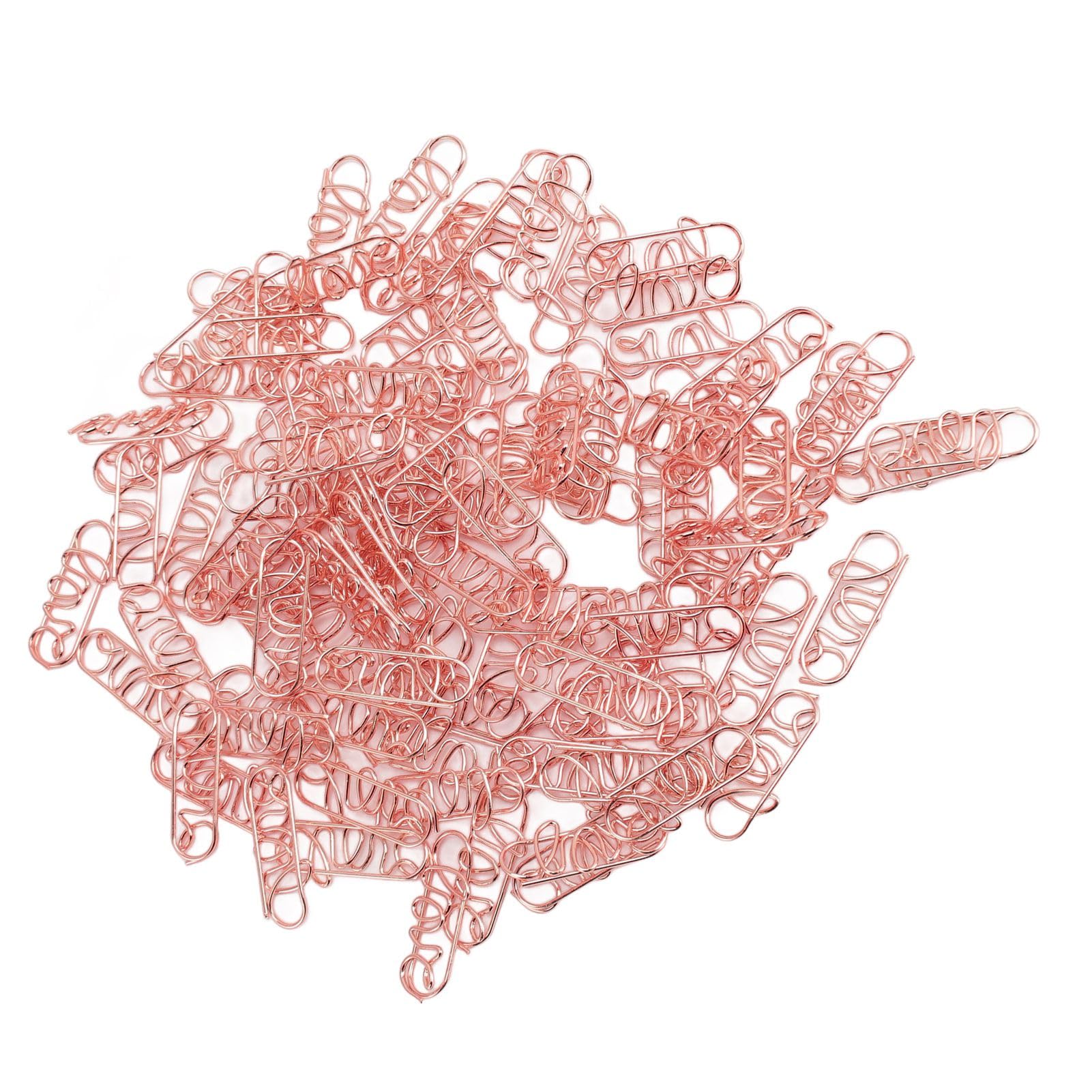 100 clips de papel con diseño de letras, de acero inoxidable, multiusos ...