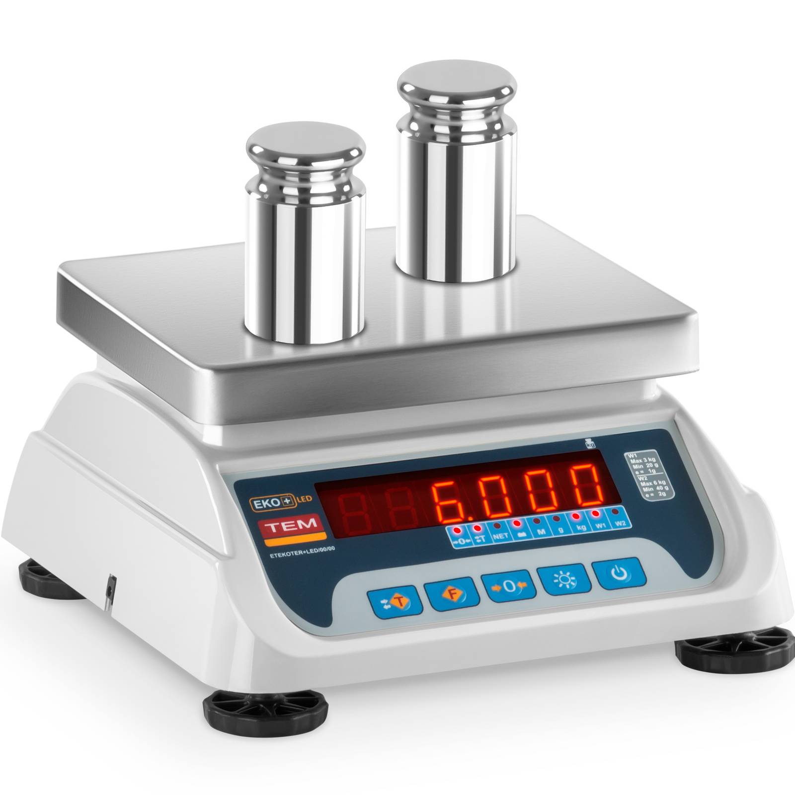 Balanza comercial - calibrada - 3 kg/1 g - 6 kg/2 g - LED | Leroy Merlin