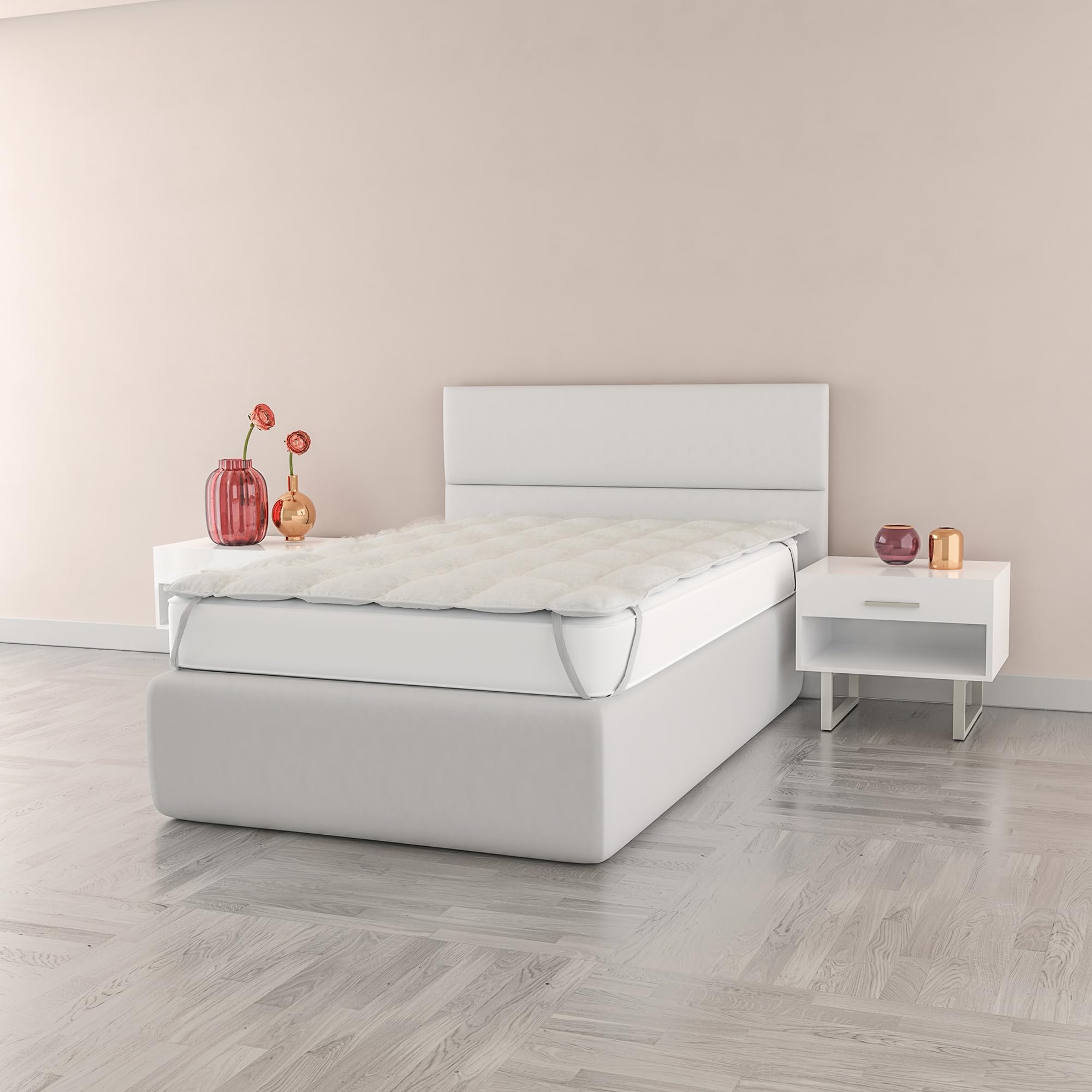 TOPPER SHERPA TRAPUNTATO CON ELASTICI, Piazza e Mezza 120 x 195 cm ...