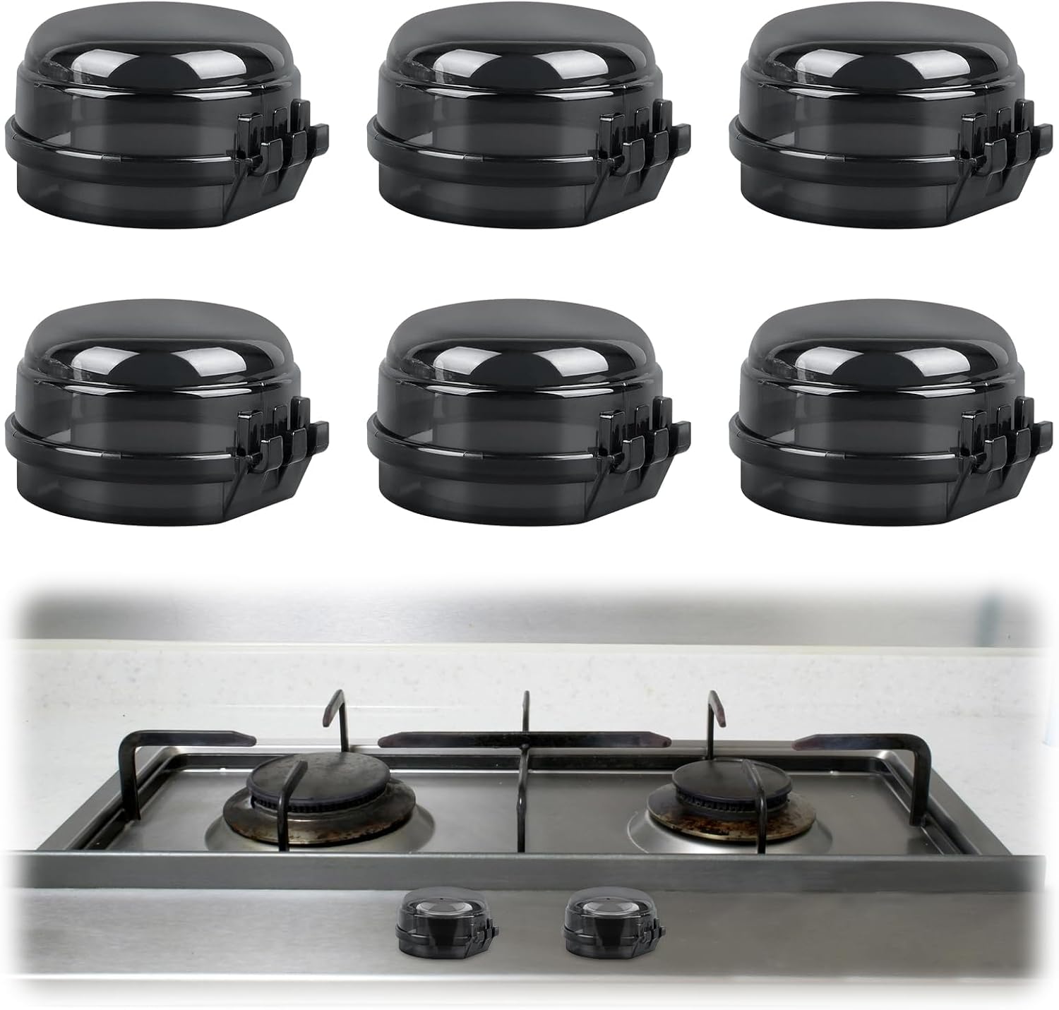 6 Pièces Cache Bouton cuisinière, Protection Gaziniere, Bouton de ...