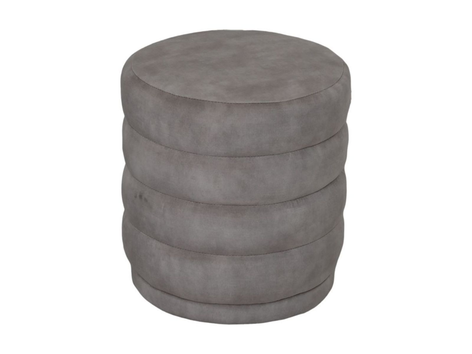 Pouf rond blanc en tissu 45 x 45 x 40 - HSM | Leroy Merlin