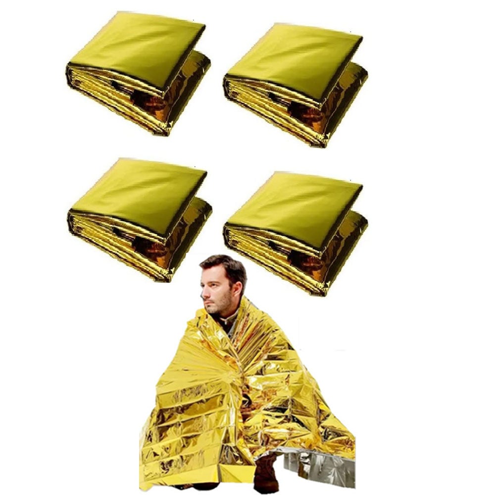 Coperte termiche di emergenza, confezione da 4, coperta di emergenza ...
