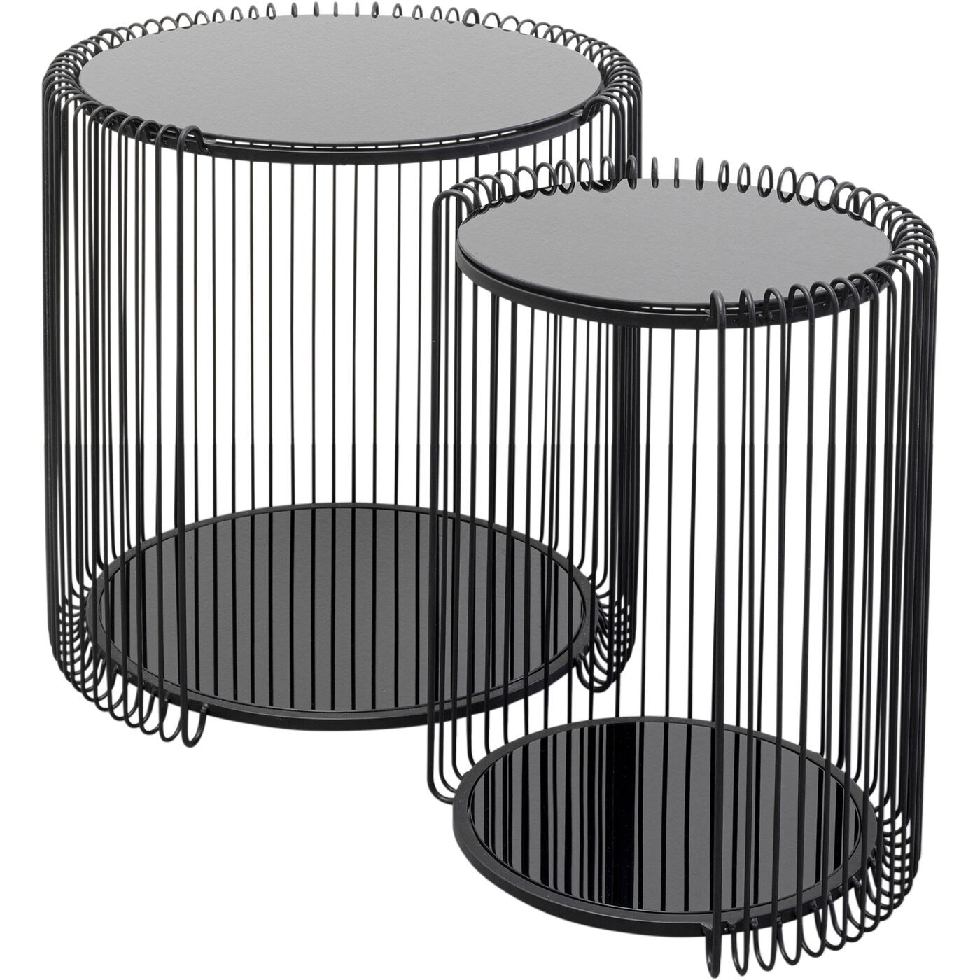 Tables d'appoint Wire Double noires set de 2 Kare Design | Leroy Merlin