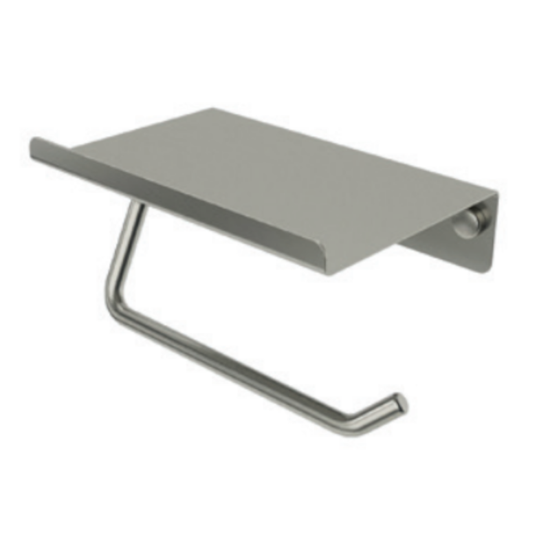 Porta-rollo con repisa en acero inoxidable Serie Essential | Leroy Merlin