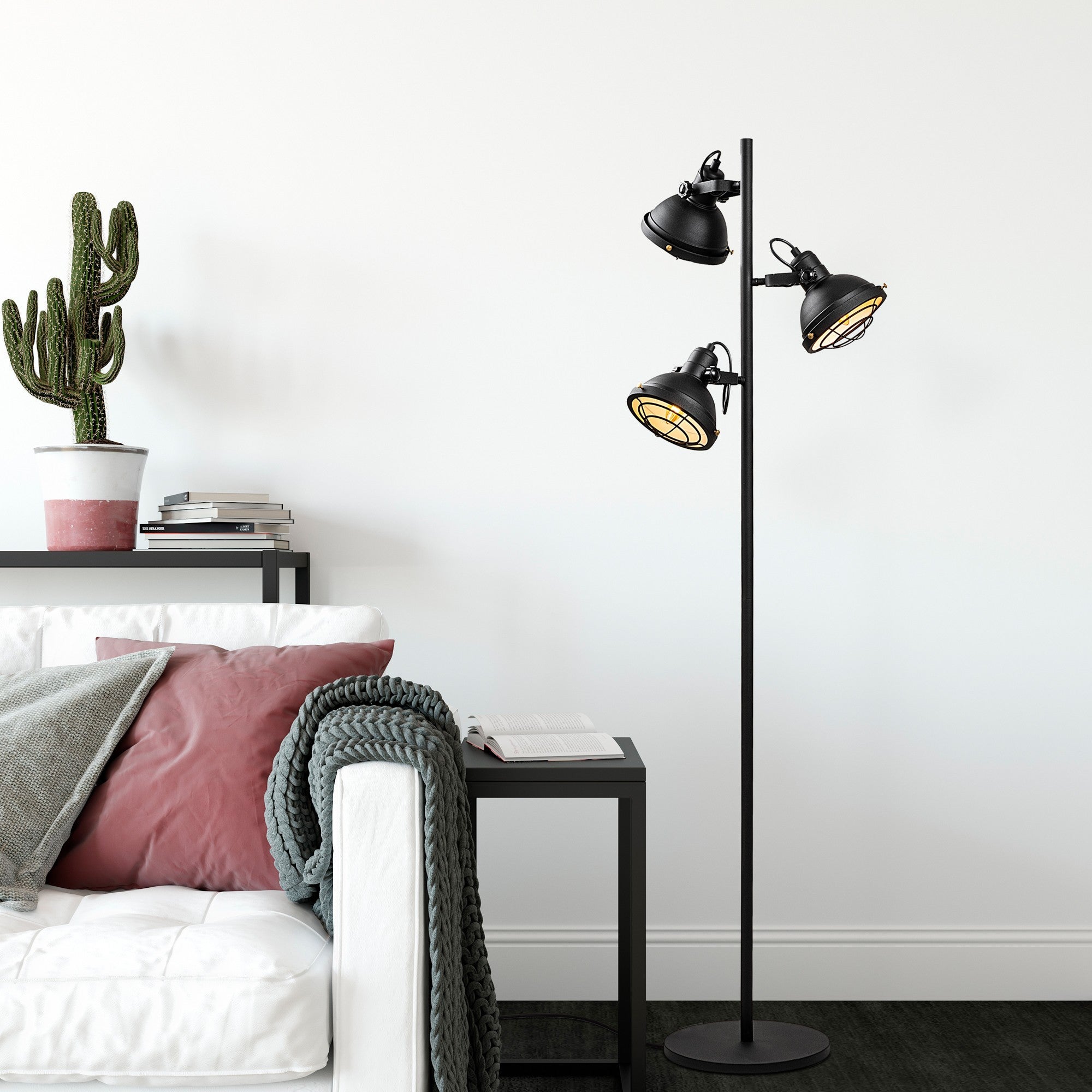 Lampadaire - Noir - Spoly 13795 - Noir | Leroy Merlin