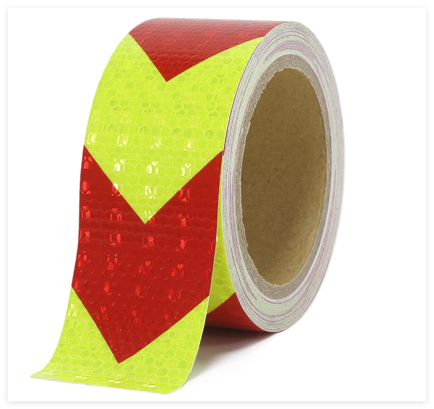 Cinta reflectante amarilla y roja de 10 m x 5 cm - Reflector de ...