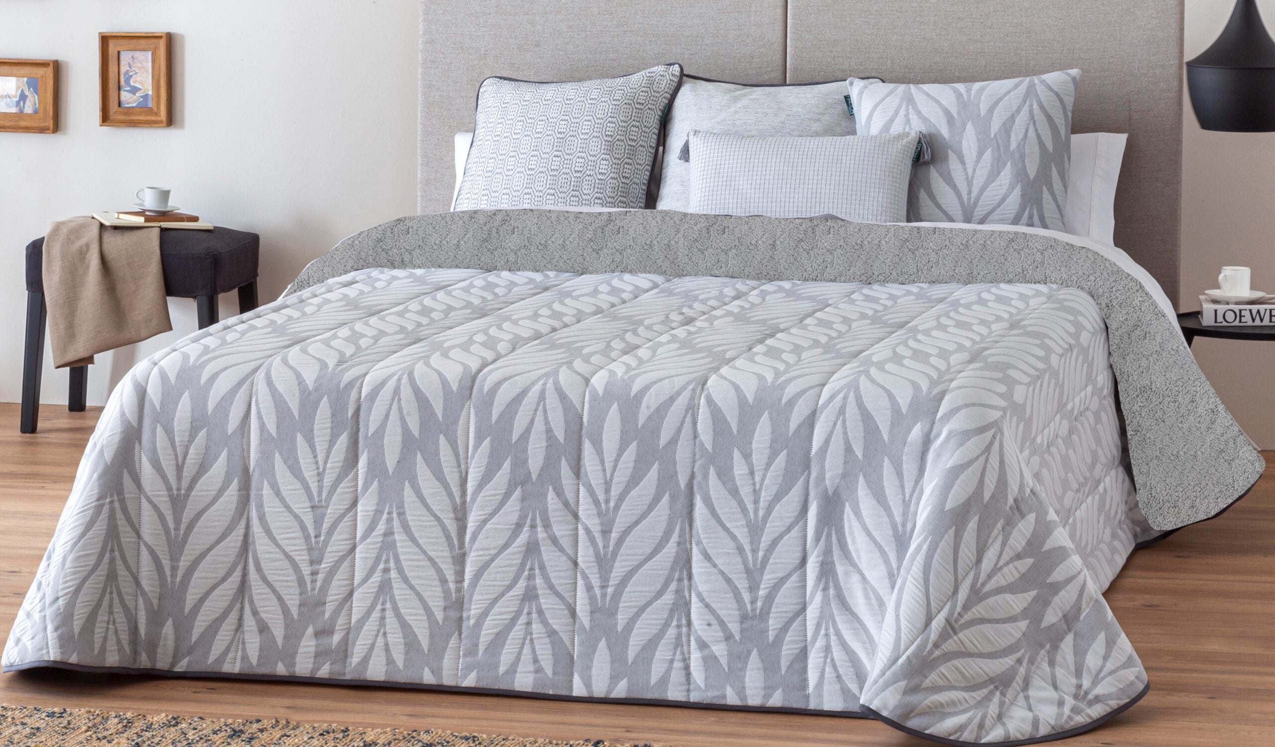Edredón Piqué con Reverso Sherpa Lena Gris para cama de 90 cm | Leroy ...