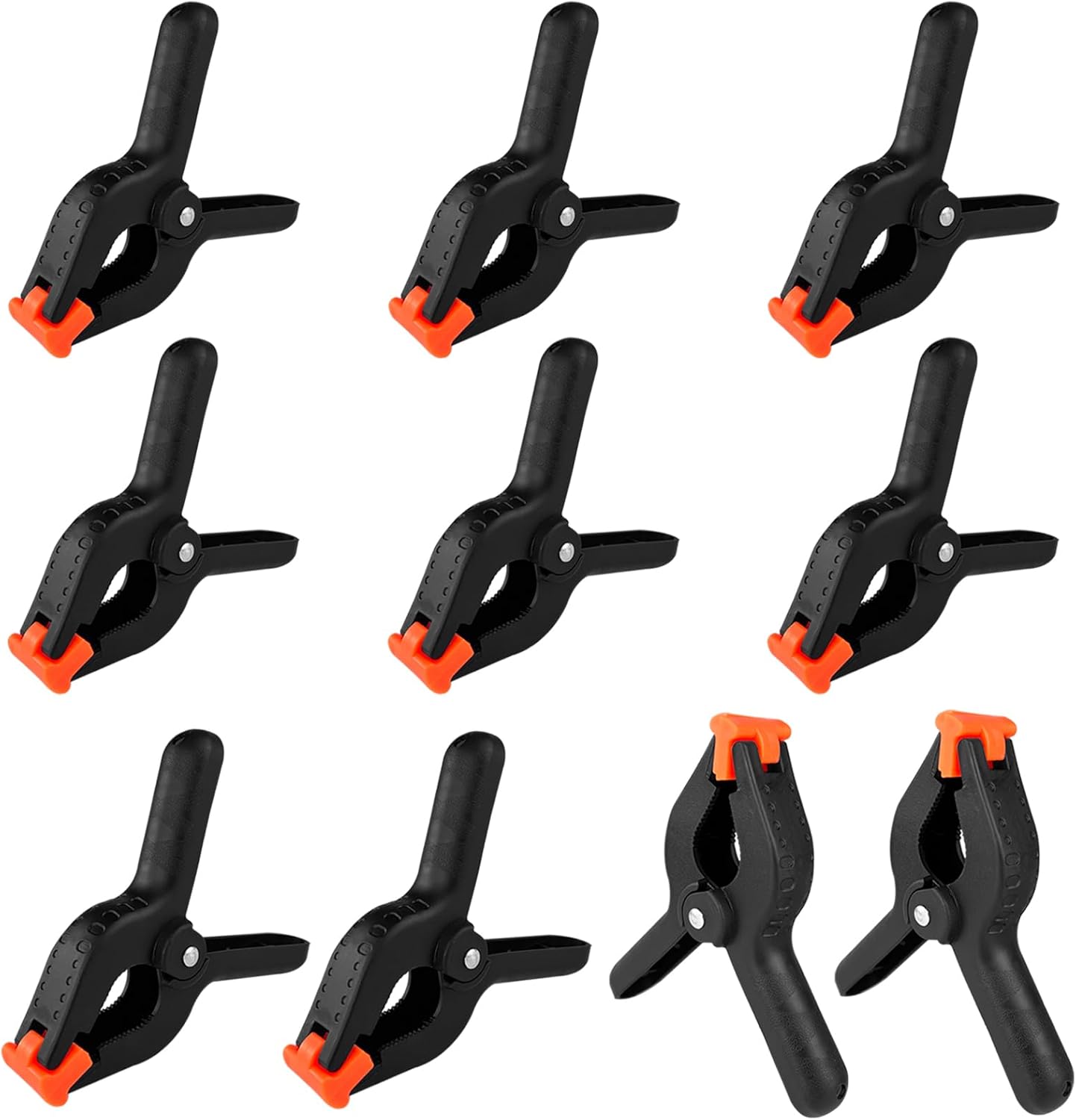 10 clips à ressort en nylon robuste : Clips à ressort en plastique noir ...