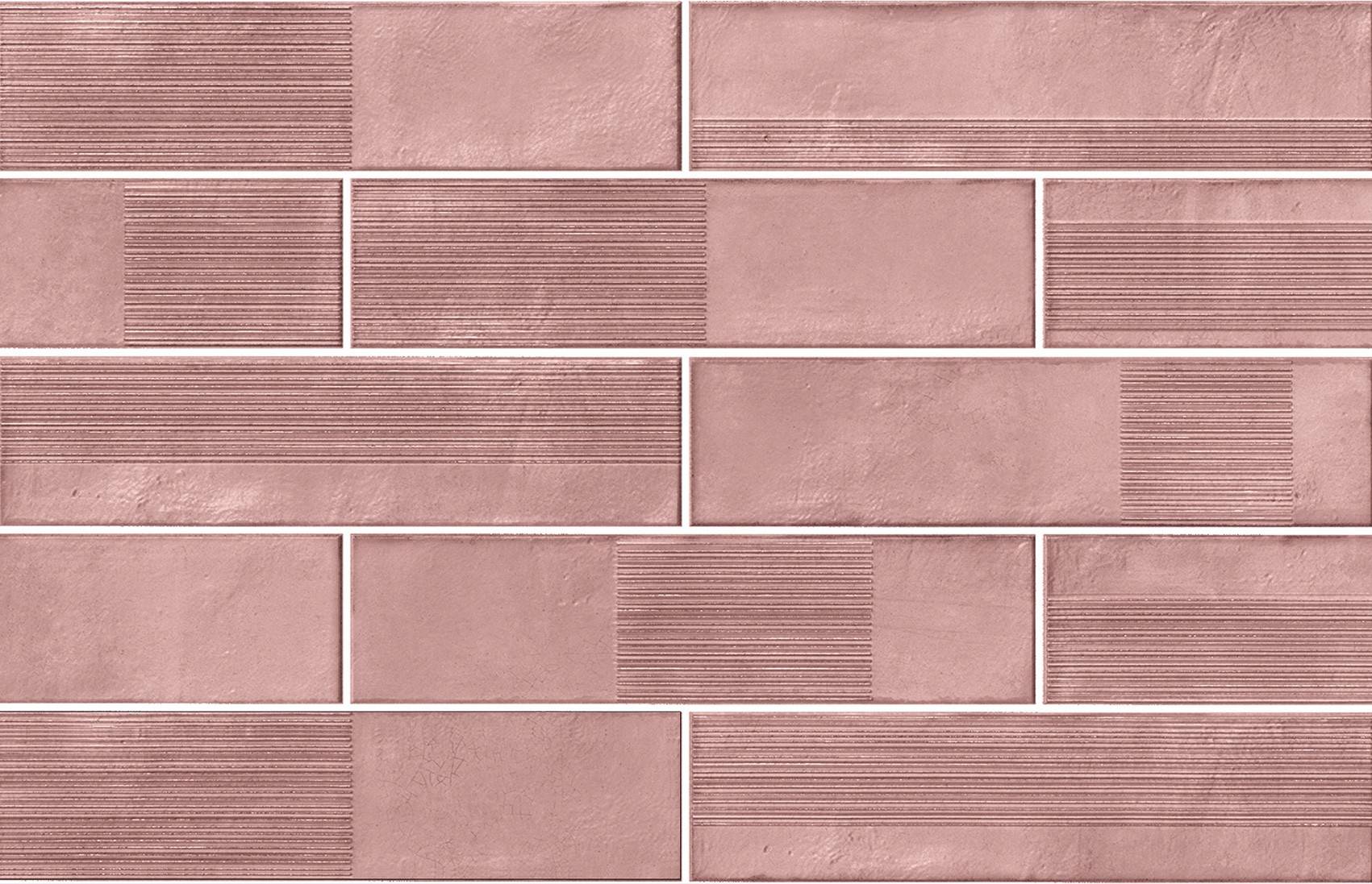 Carrelage Imitation Ciment Relief 5,7x23,2 Downtown- ROSE - 5.7 x 23.2 ...