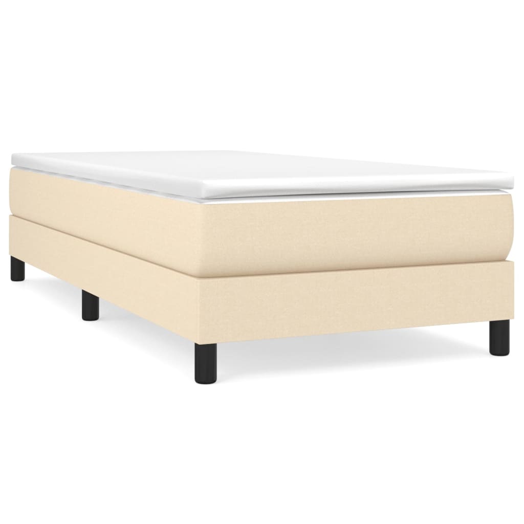 Cama box spring con colchón tela color crema 90x200 cm | Leroy Merlin
