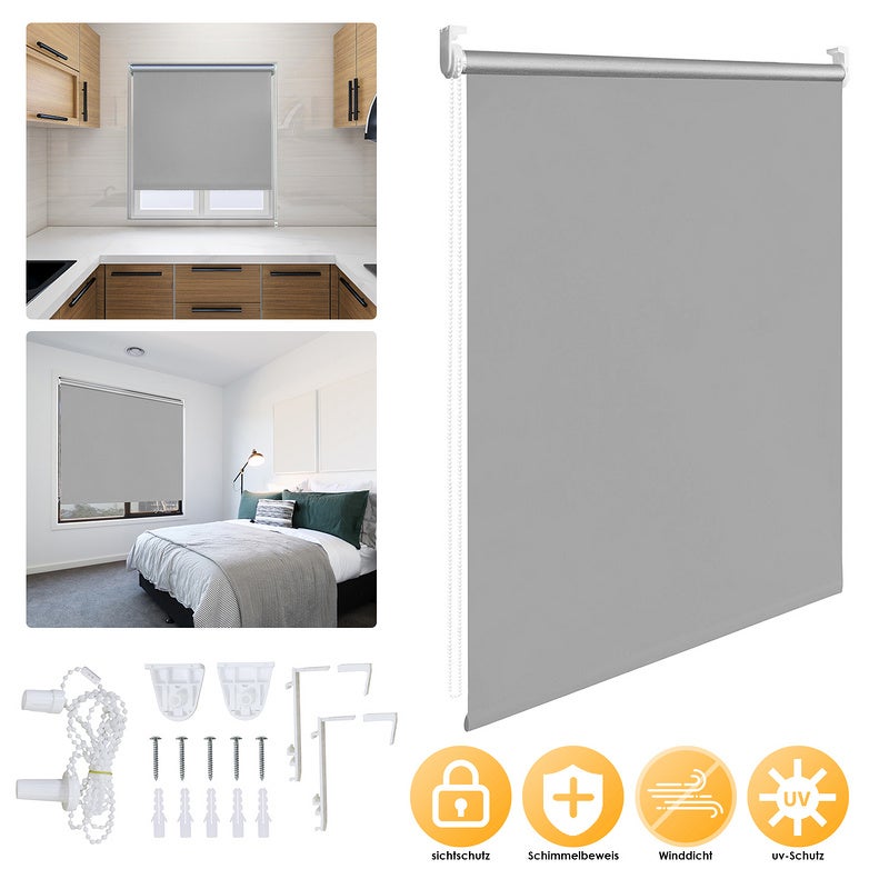 Store enrouleur occultant thermique à traction latérale sans perçage ...