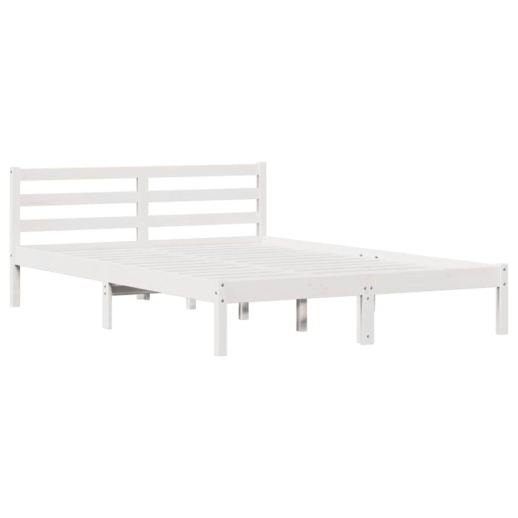 Lit Double - Lit Contemporain - Cadre de lit Blanc 225,5 x 145,5 x 69,5 ...