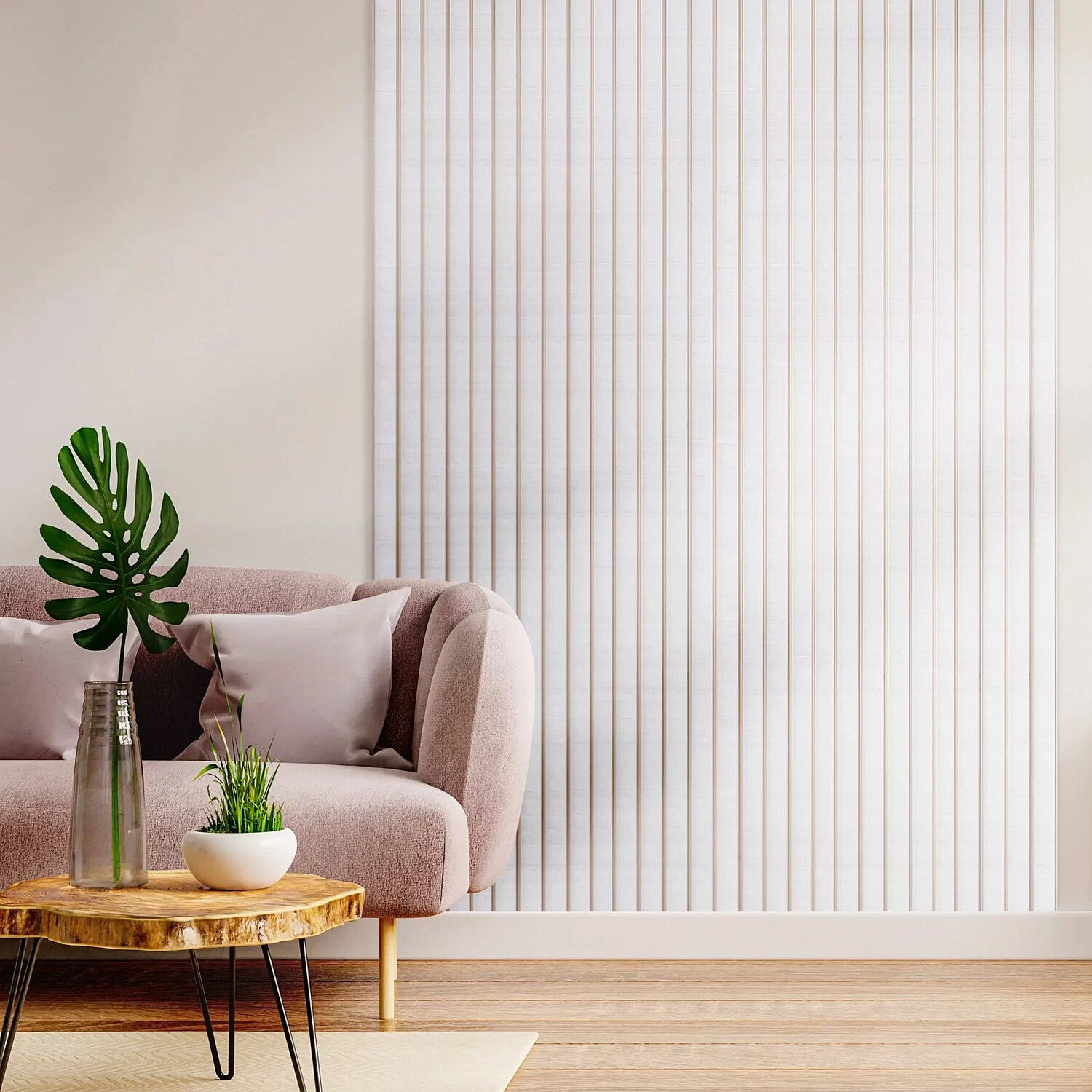 Lame Murale Effet Tasseau AMBOISE BLANC 13x270x1,2 cm - Maison du ...