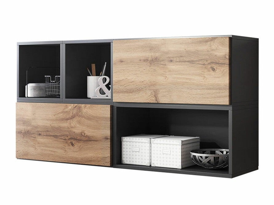 Ensemble d'armoires Charlotte C120, Wotan chêne, Anthracite ...