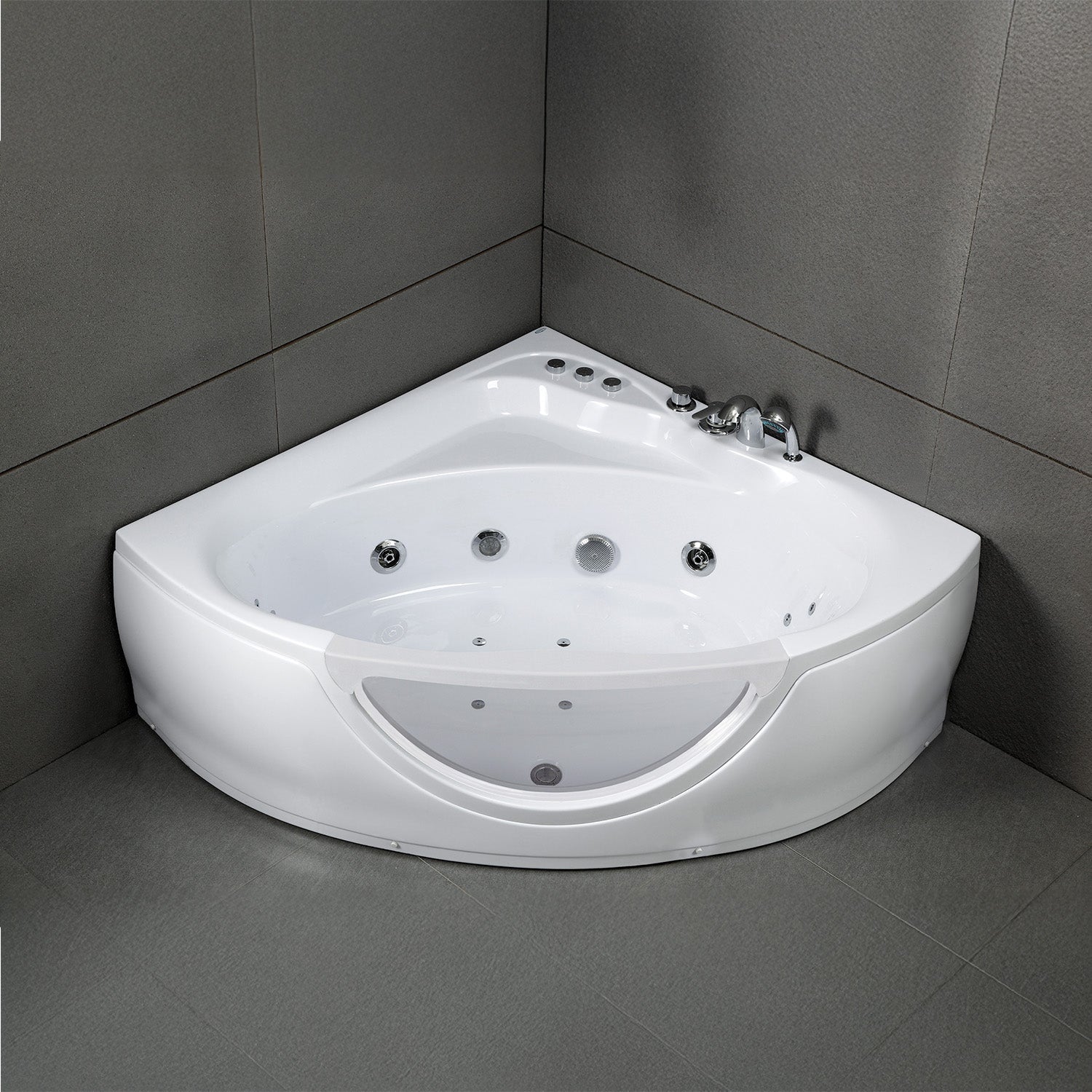 Bañera hidromasaje Tasmanie white Jets (Blanco) L135 x l135 x h54 cm ...