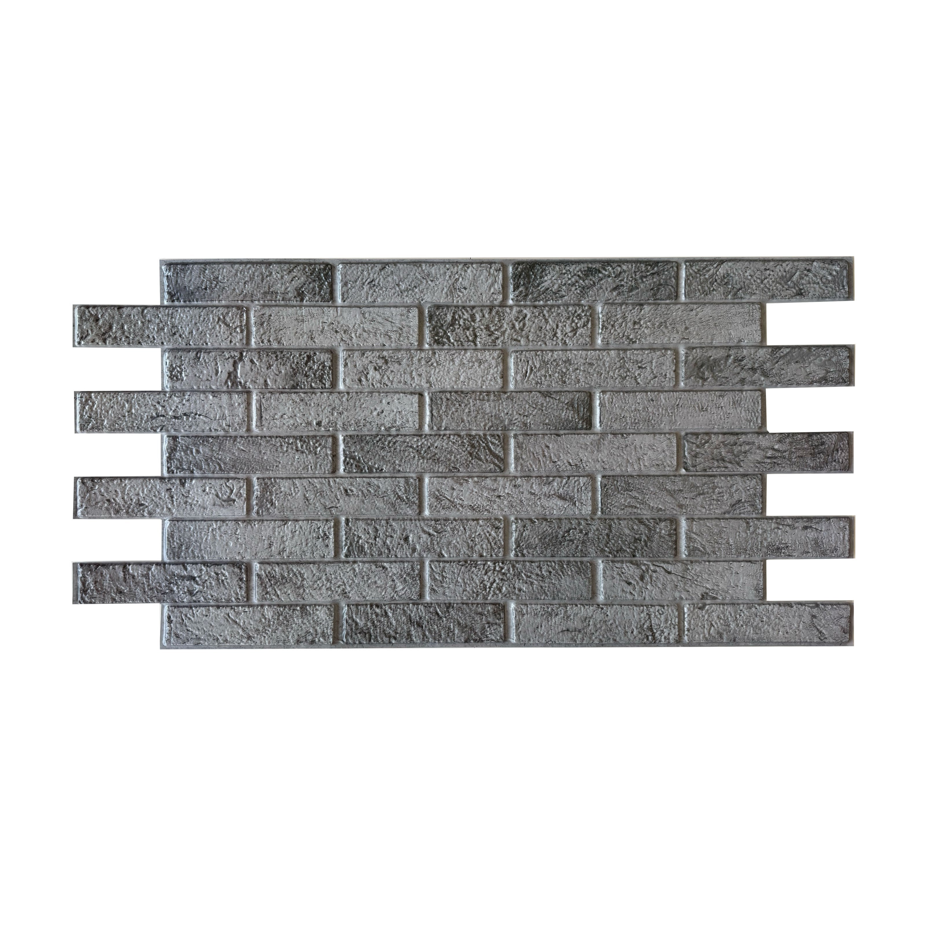 Pannelli 3D Rivestimento a parete in PVC effetto MATTONI GRIGI USURATI ...