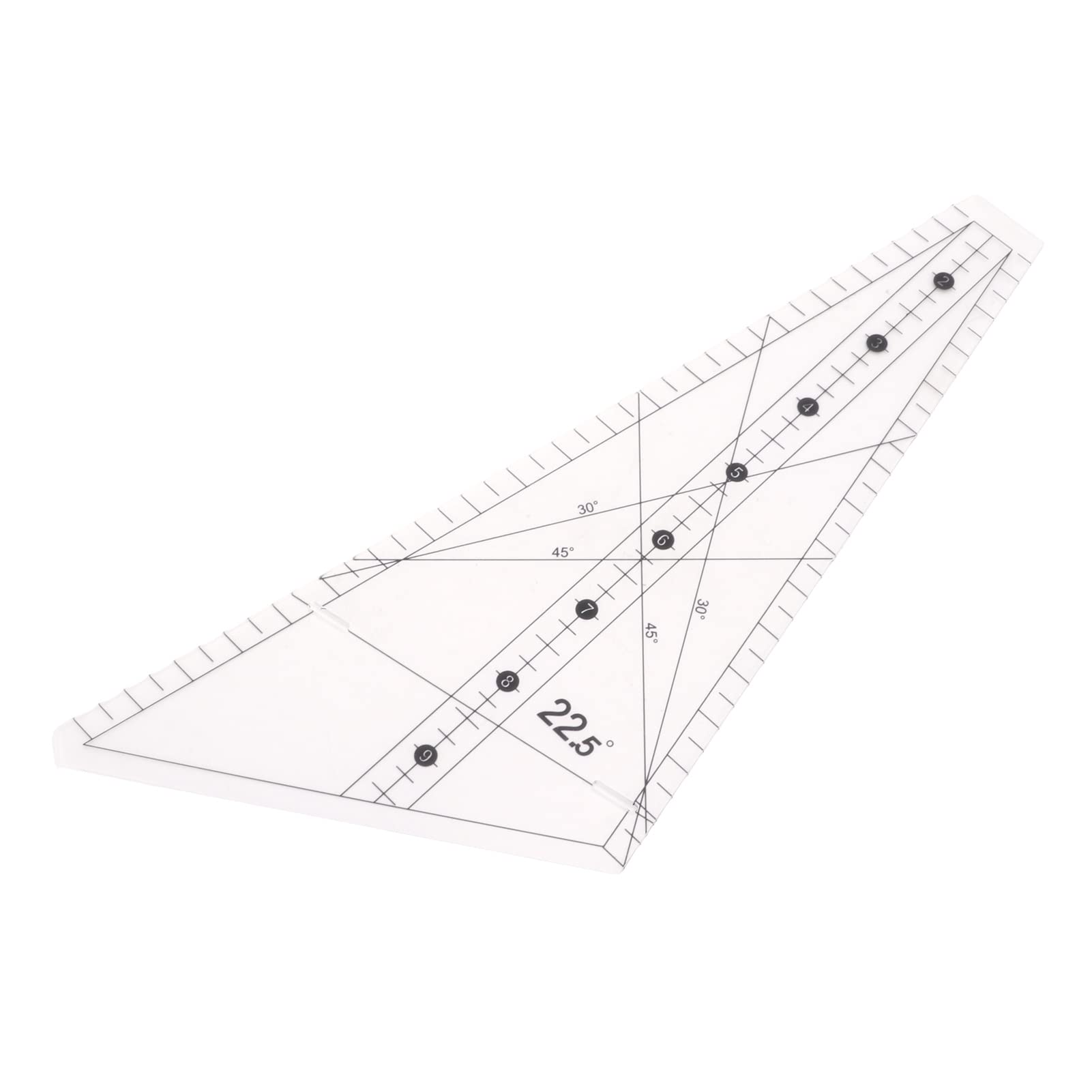 Regla de acolchado con ranura de 22,5 grados, regla de sastre de ...