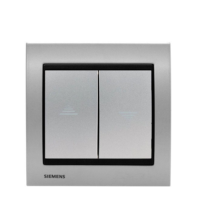 SIEMENS-Interrupteur Volet Roulant Silver Delta Iris + Plaque Métal Alu ...