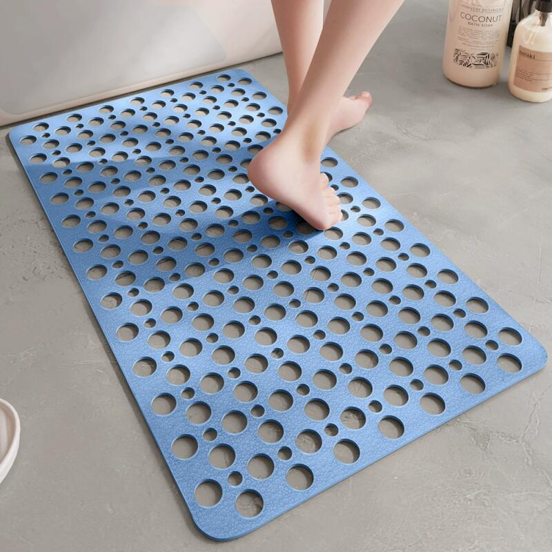 (Azul, 75 x 43 cm) Alfombra de baño antideslizante supersuave, alfombra ...