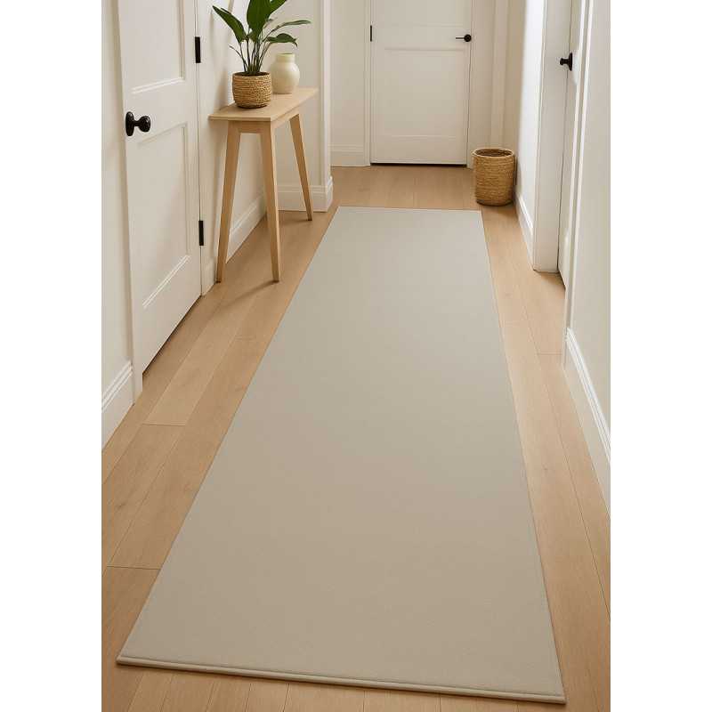 Tapis uni - MARSEILLE Beige - 80x300 cm | Leroy Merlin