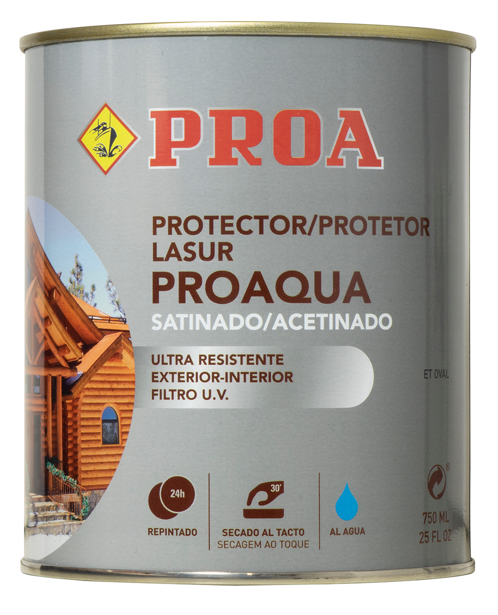 Lasur protector para madera al agua exterior. Roble. 4L. Cuida y ...