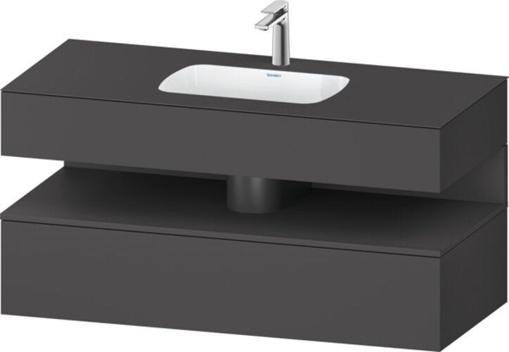 Duravit Qatego lavabo encastré avec meuble sous-lavabo en console ...