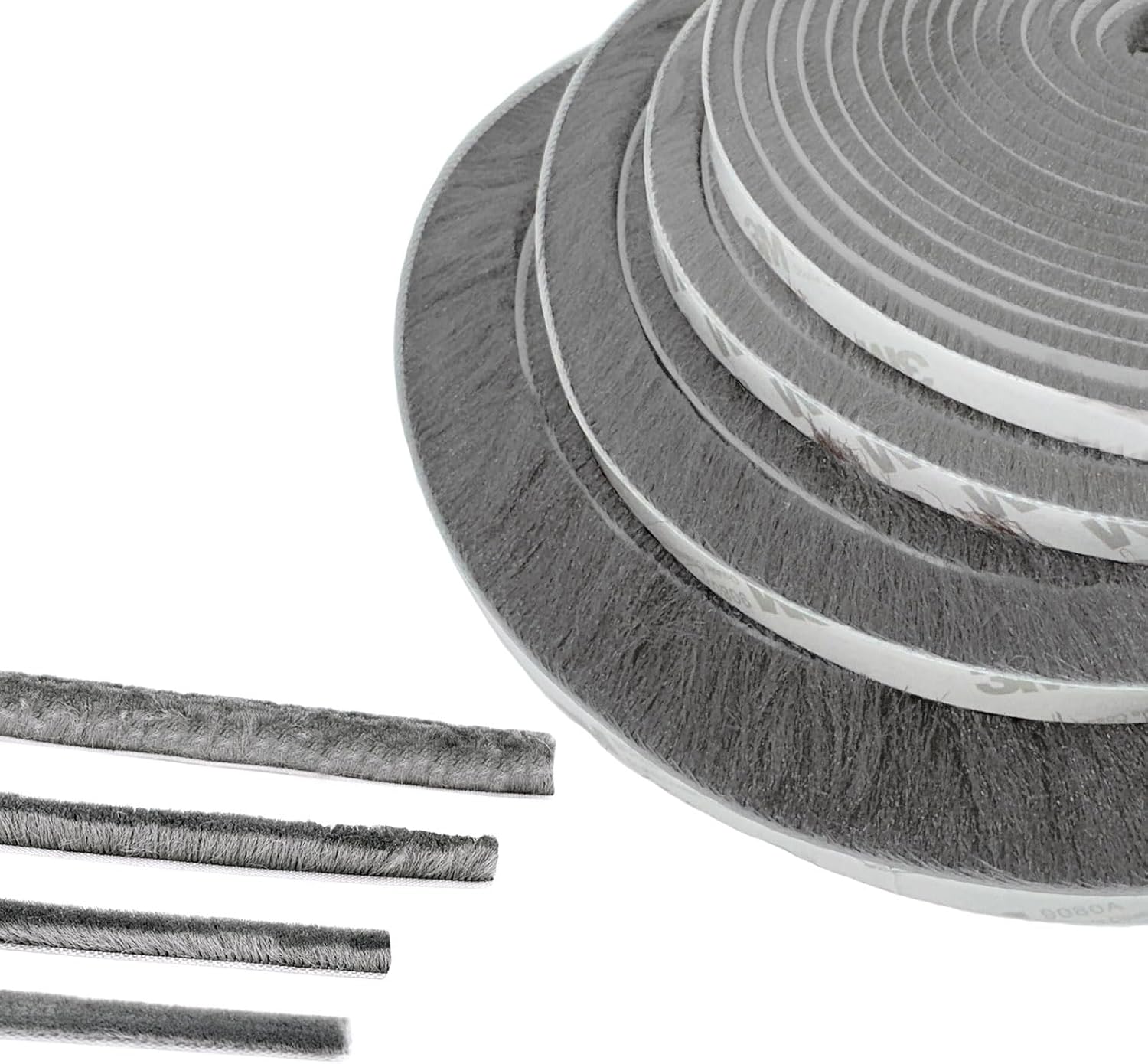 Joint brosse d'étanchéité pour portes, 5 m x 9 mm x 23 mm, gris, pour ...