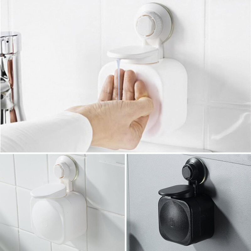 Distributeur de savon mural rechargeable à ventouse sans perçage pour ...