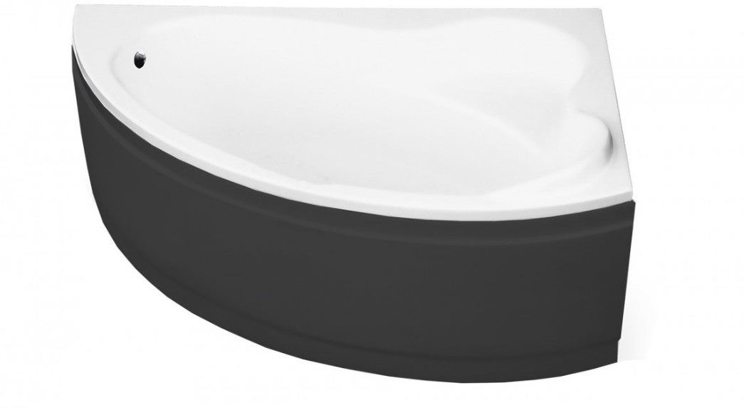 Baignoire d'angle asymétrique ORIEGO MAXI 140x90 cm droite avec tablier ...