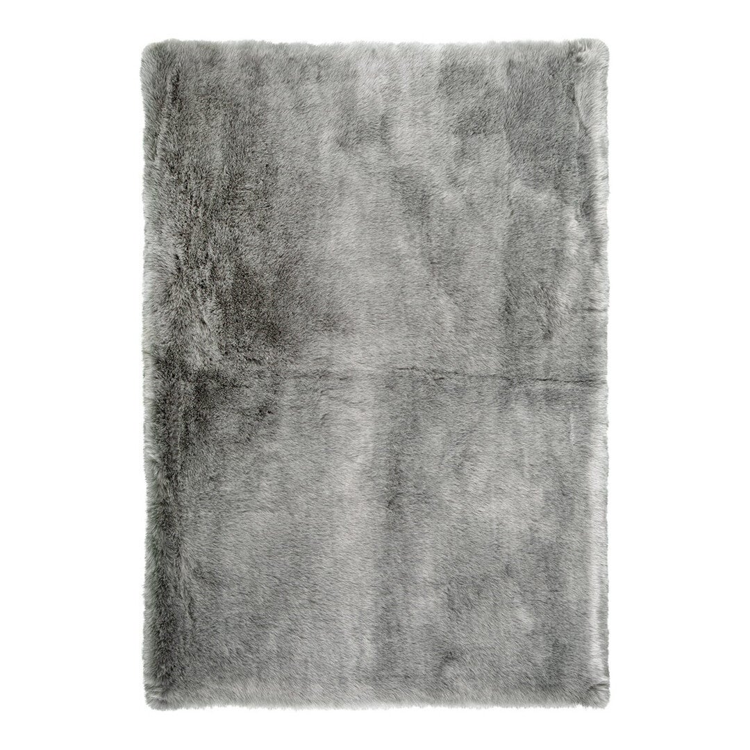 Tapis uni naturel en acrylique Argenté Ø 80 BERENIKE | Leroy Merlin