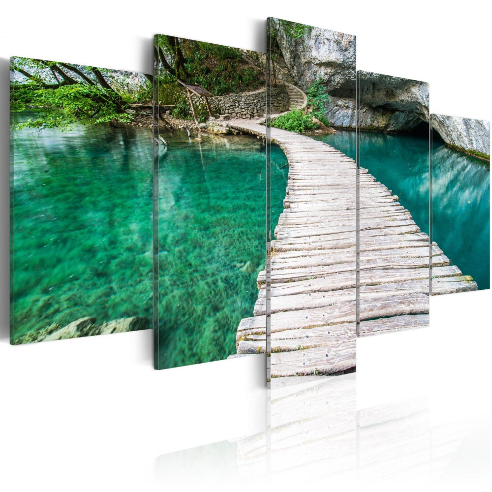 Tableau - Lac turquoise 100x50 Artgeist cm | Leroy Merlin