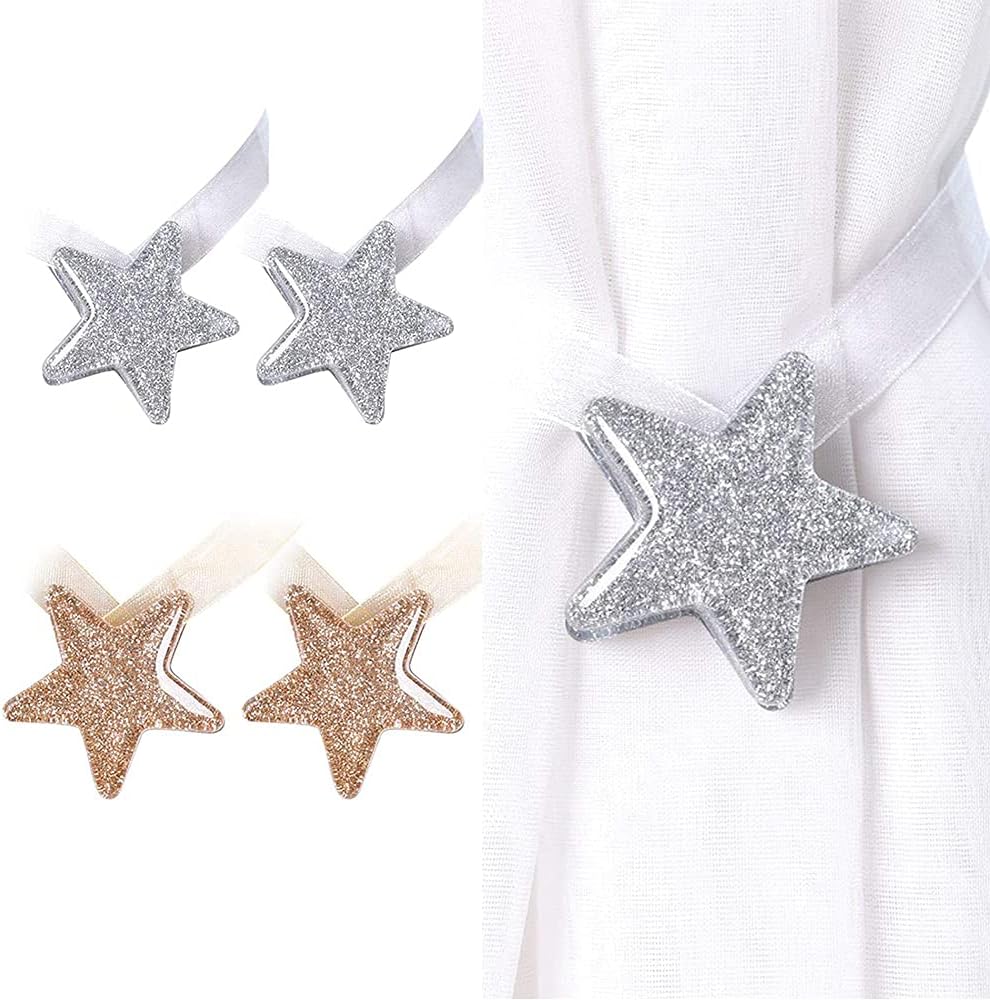 Attaches de rideaux magnétiques, lot de 4 attaches de rideaux ...