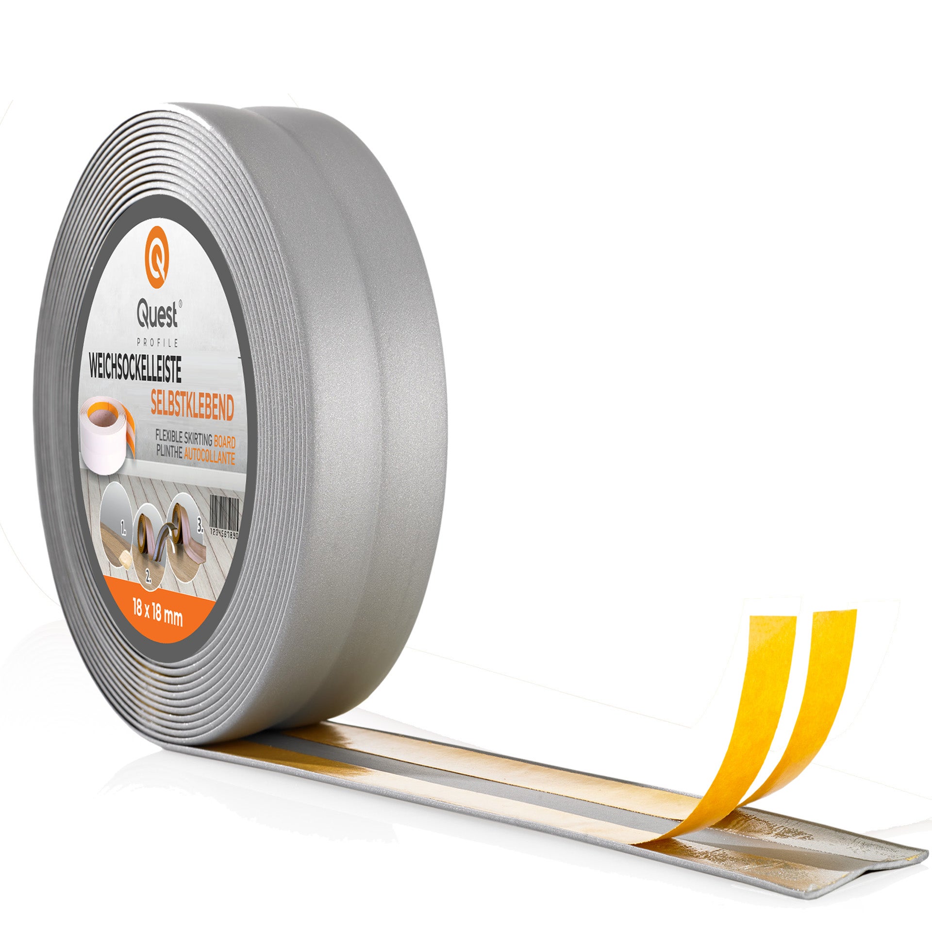 QUEST Banda de montaje y acabado PVC 30x30mm, 20m, autoadhesiva ...