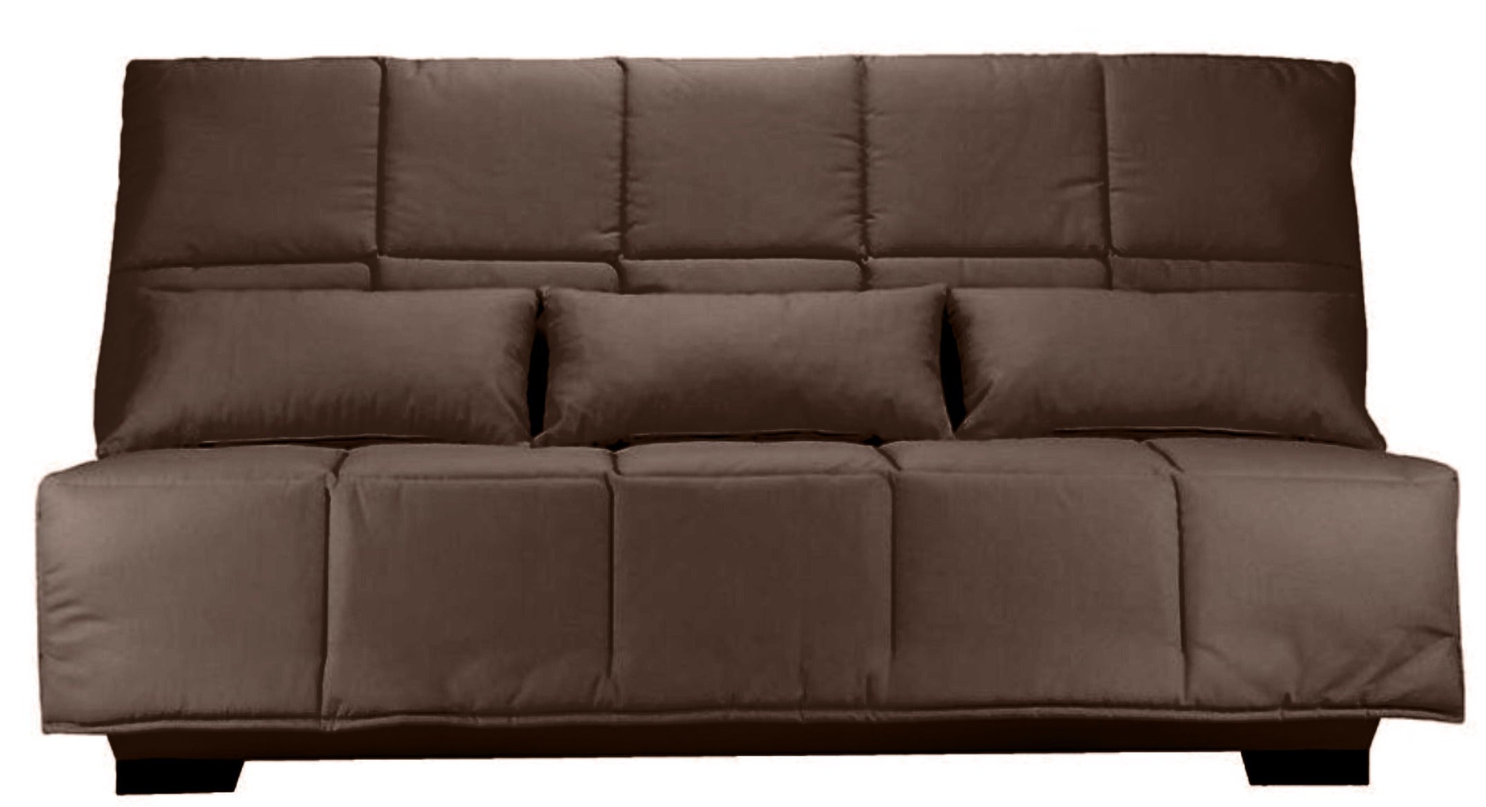 Canapé clic clac tissu avec rangement matelas Starconfort 15cm Lina ...